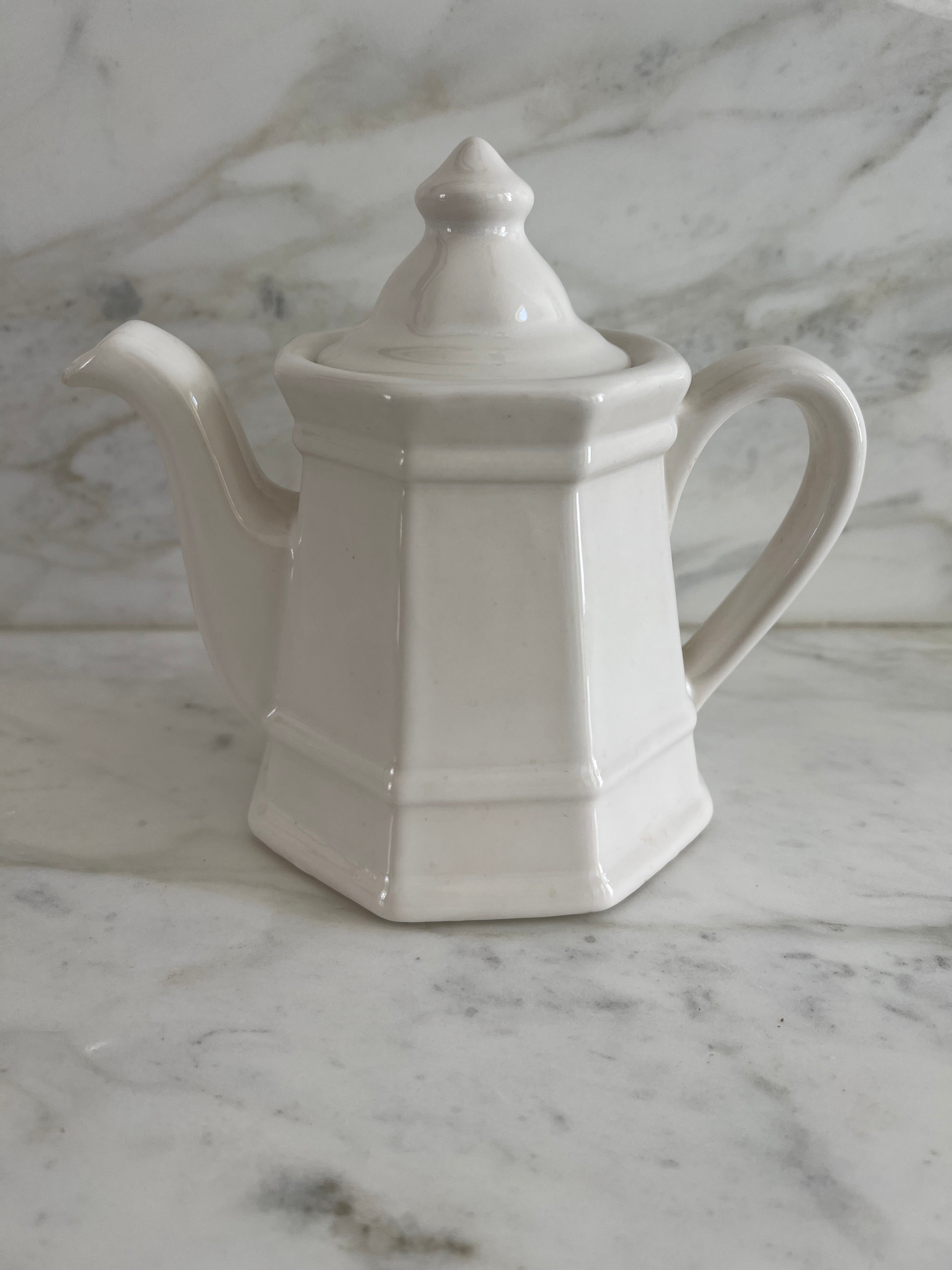 Small Minature White Tea pot – Heirloom Terrain